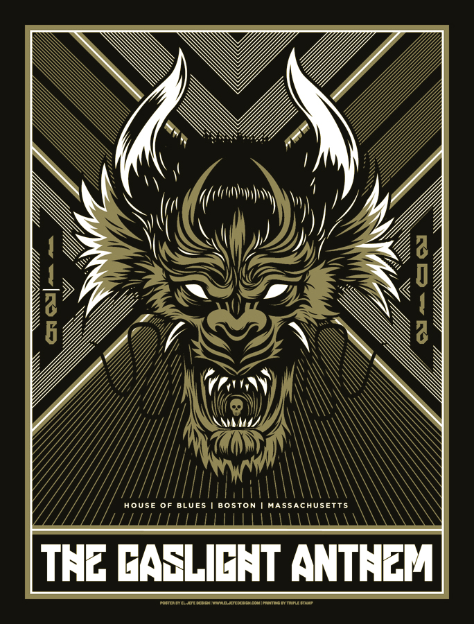 The Gaslight Anthem - Tour Poster “Monster” Series El Jefe Design ...